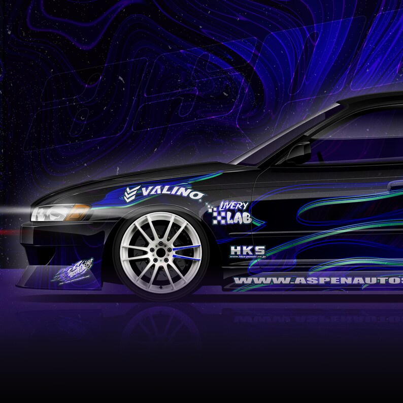 Flow Drift Livery Wrap Template ~ Decal, Motorsport Livery, Digital ...
