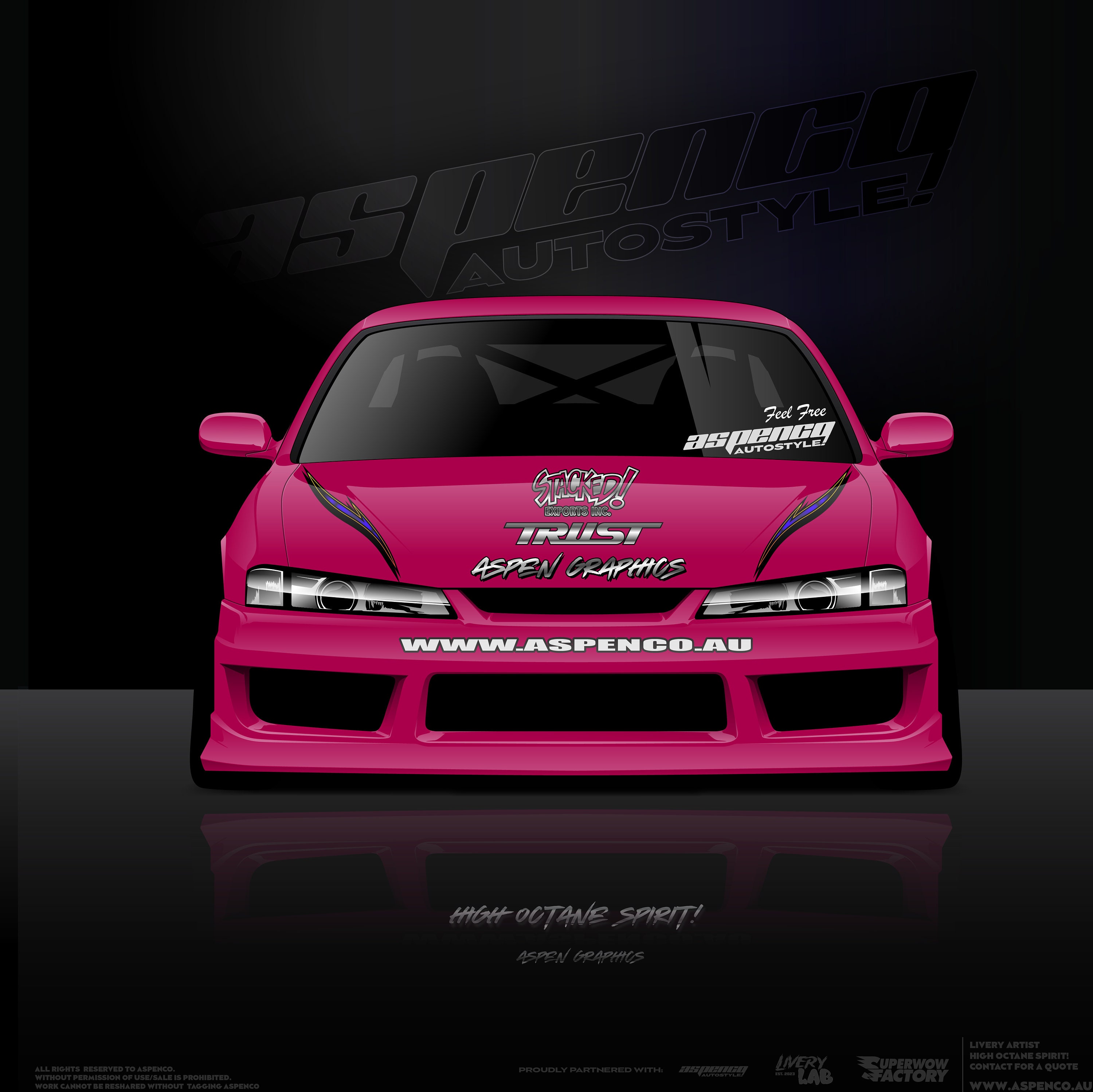 Japanese Motorsport Livery Decal, Vehicle Wrap Template (digital ...