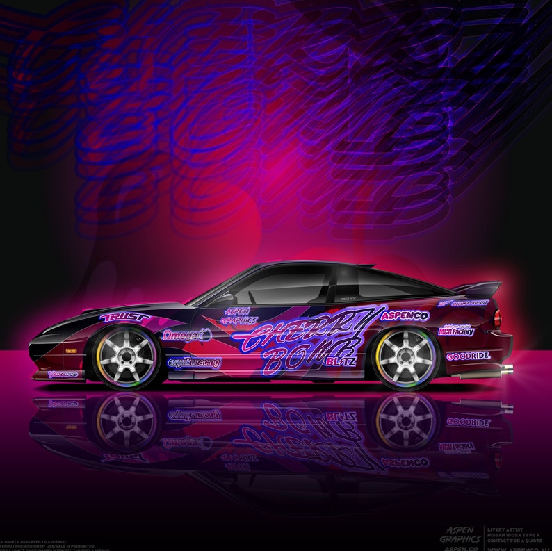 Cherry Bomb Drift Livery ~ Decal, Motorsport Livery, Digital Download ...