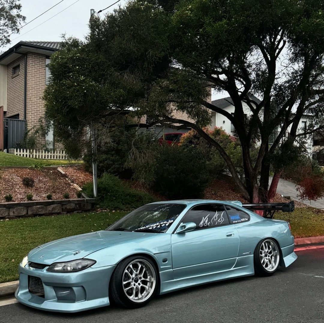 Jdm Street-style Window Flames Vinyl Die-cut - Gloss White - Etsy