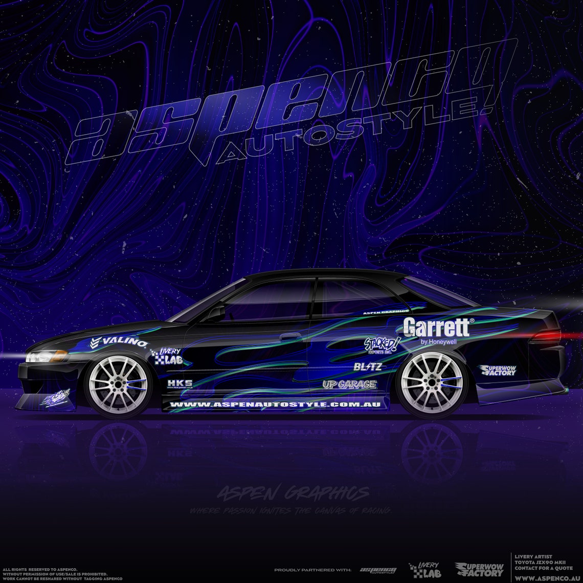 Flow Drift Livery Wrap Template ~ Decal, Motorsport Livery, Digital ...
