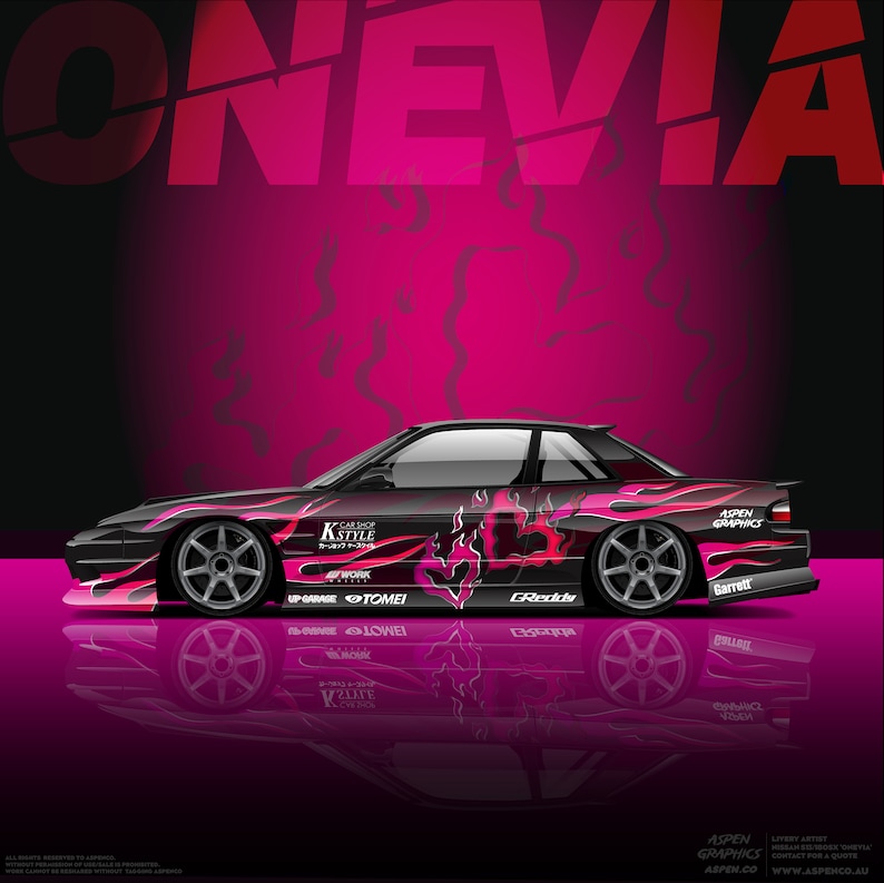 Flaming Heart Drift Livery ~ Decal, Motorsport Livery, Digital Download ...