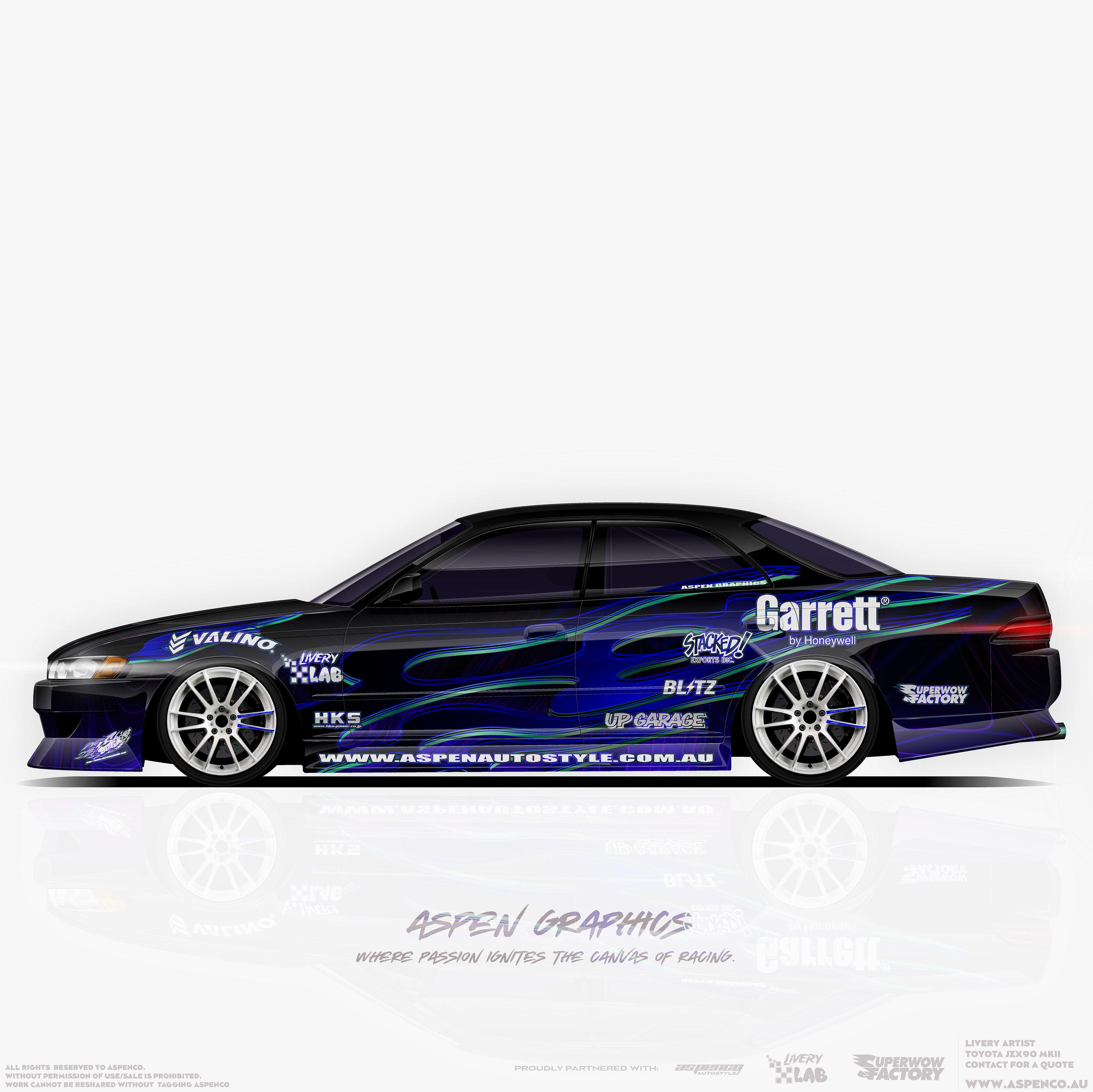 Flow Drift Livery Wrap Template ~ Decal, Motorsport Livery, Digital ...