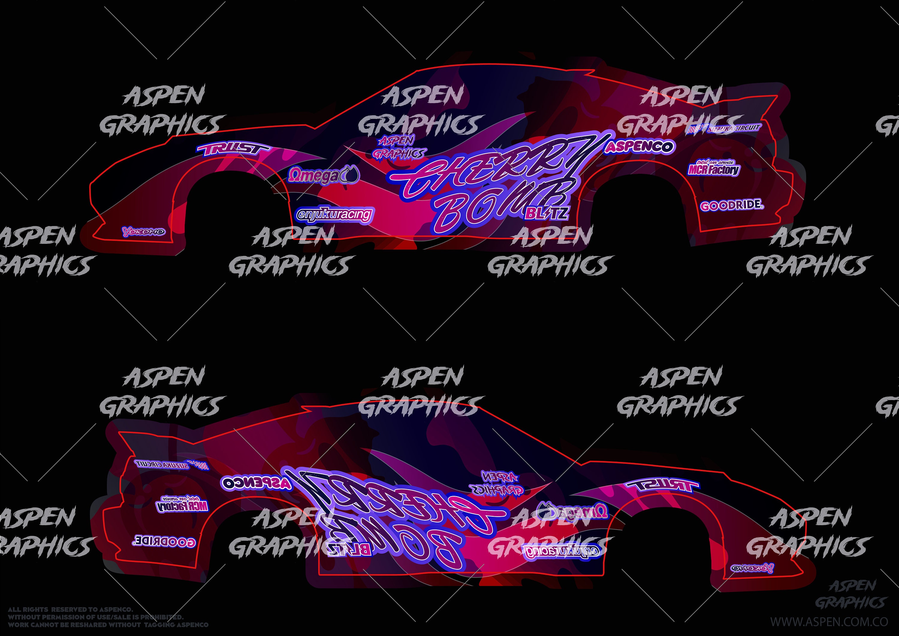 Cherry Bomb Drift Livery ~ Decal, Motorsport Livery, Digital Download ...