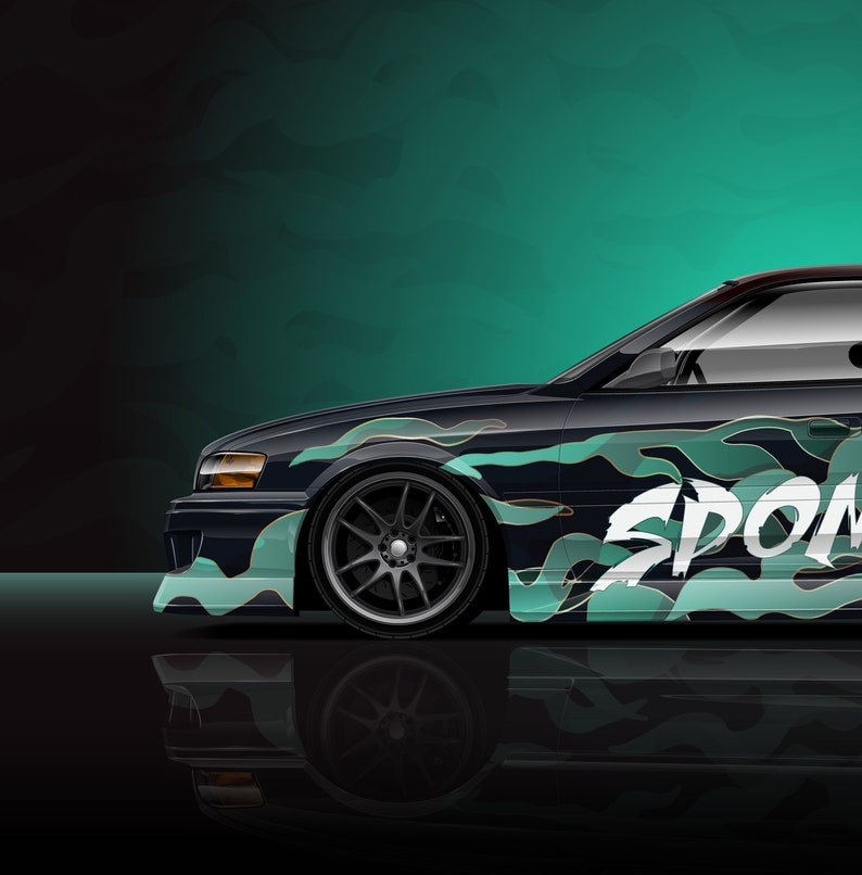 Sea Moss Drift Livery Design - Motorsport Livery, Car Decal, Vehicle ...