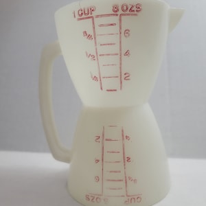 Vintage Tupperware Double Sided Wet Dry 1 Cup 8 Oz. Measuring Cup #860 ...