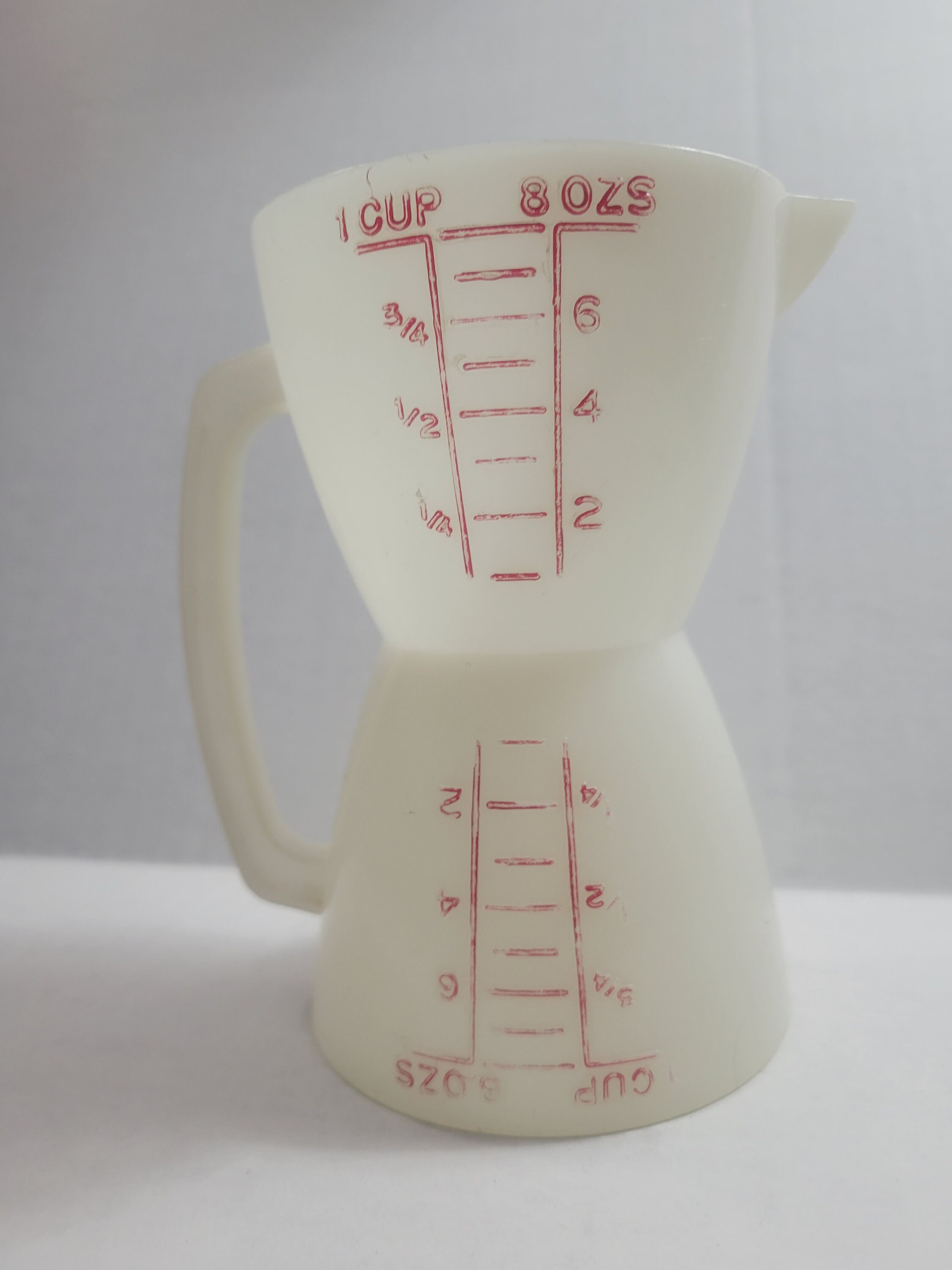 Vintage Tupperware Double Sided Wet Dry 1 Cup 8 Oz. Measuring Cup #860 ...