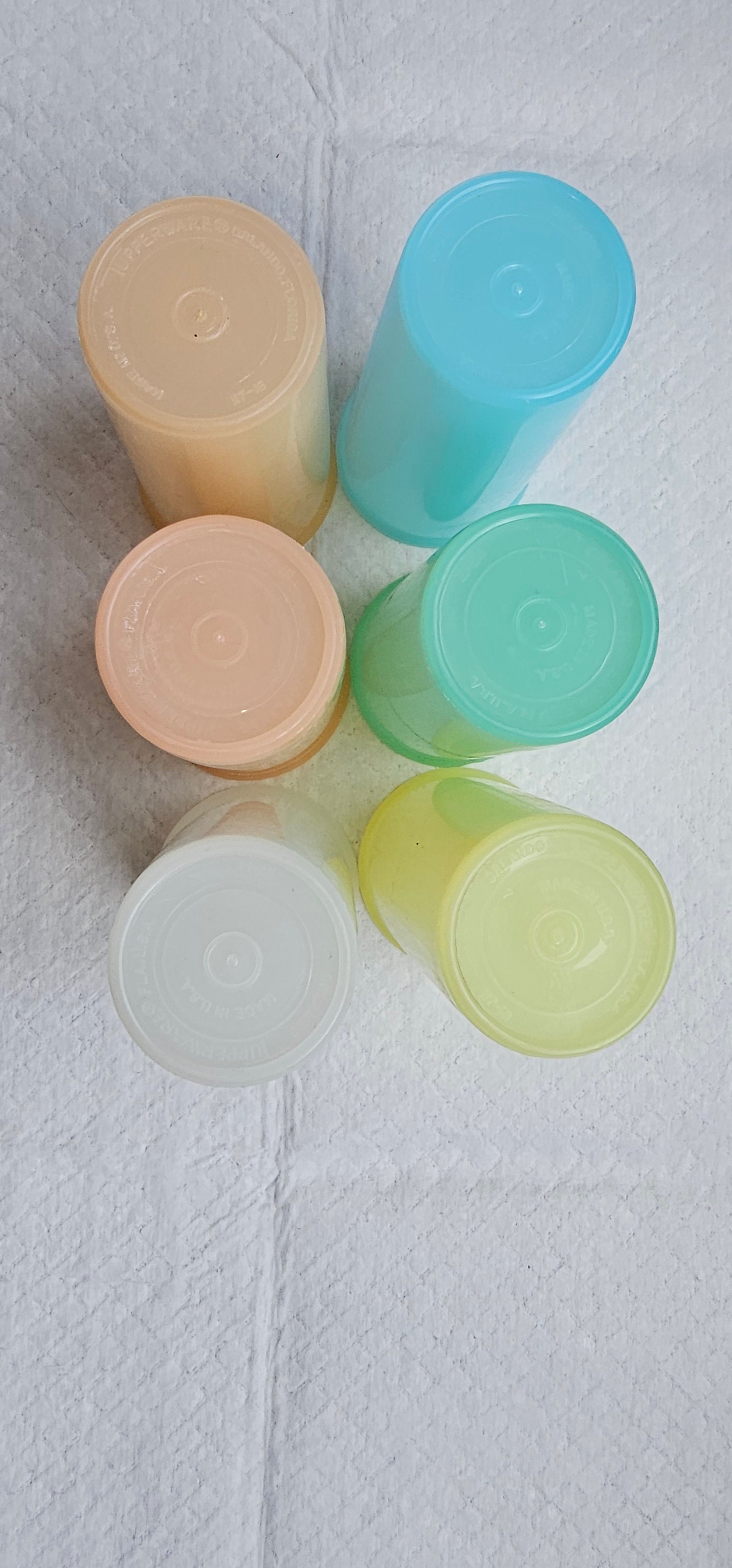 Tupperware 117 Vintage Tumblers Set of 6 - Etsy