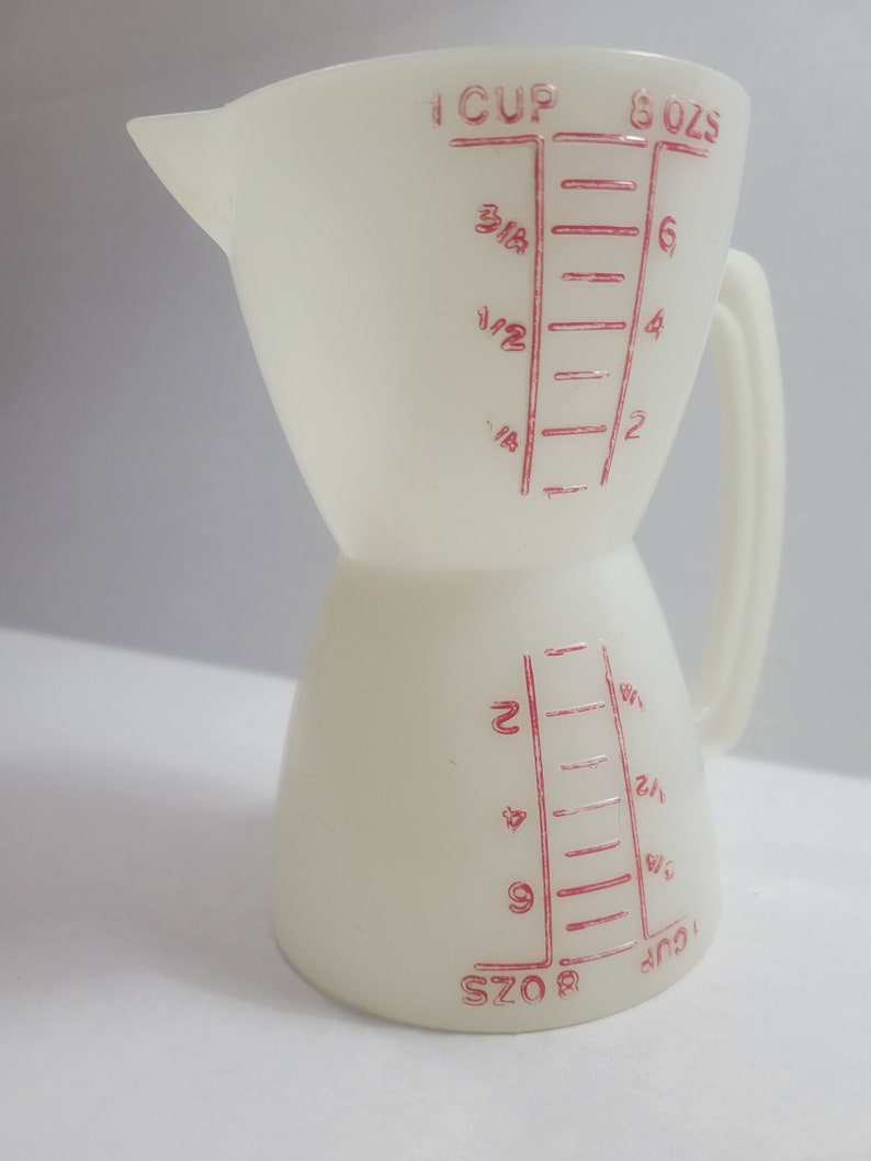 Vintage Tupperware Double Sided Wet Dry 1 Cup 8 Oz. Measuring Cup #860 ...