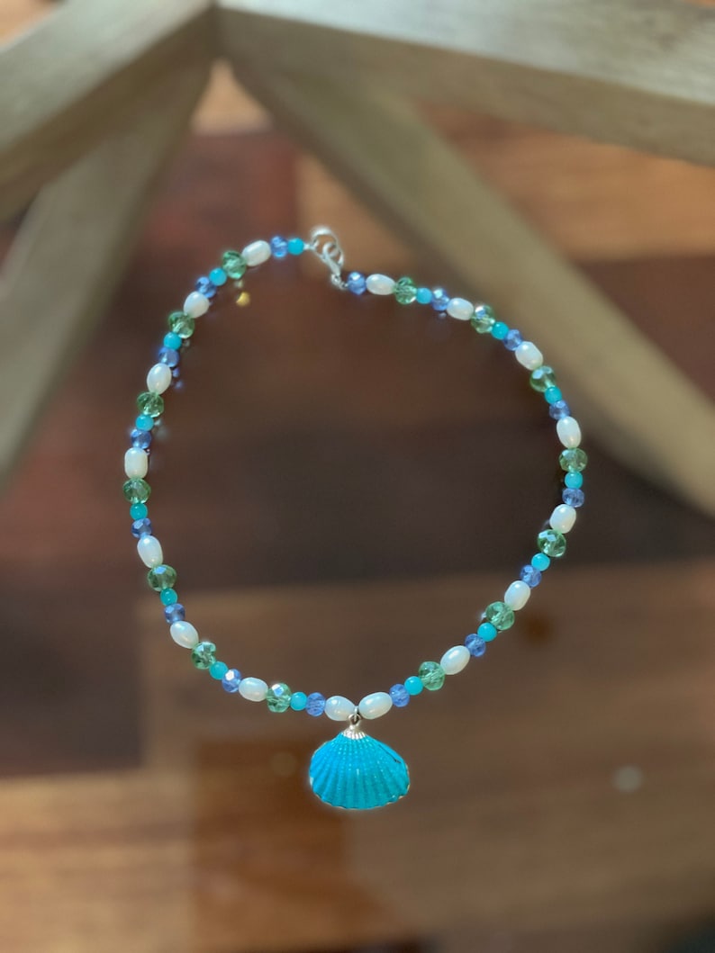 Mermaid Necklace With Shell and Freshwater Pearls - Etsy