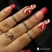 Red & White Peppermint Nails | Candy Cane Nails | Christmas Nails ...