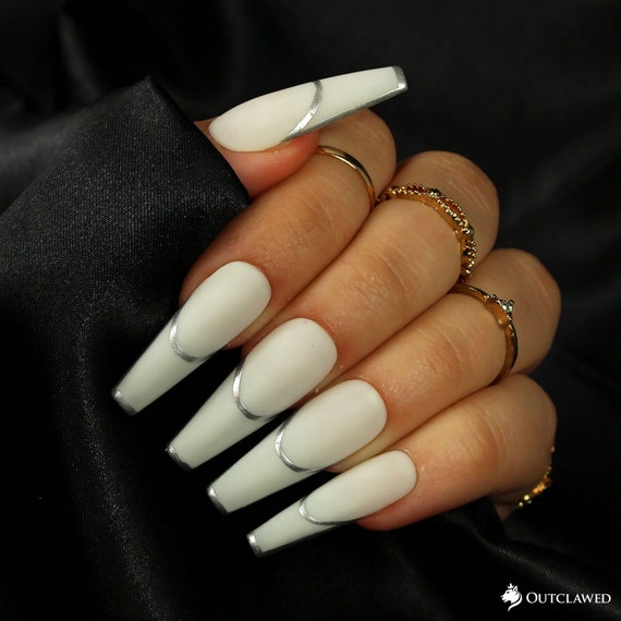 White Matte French Nails