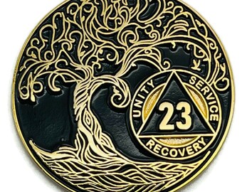 Tree of Life Sobriety Coin - Etsy