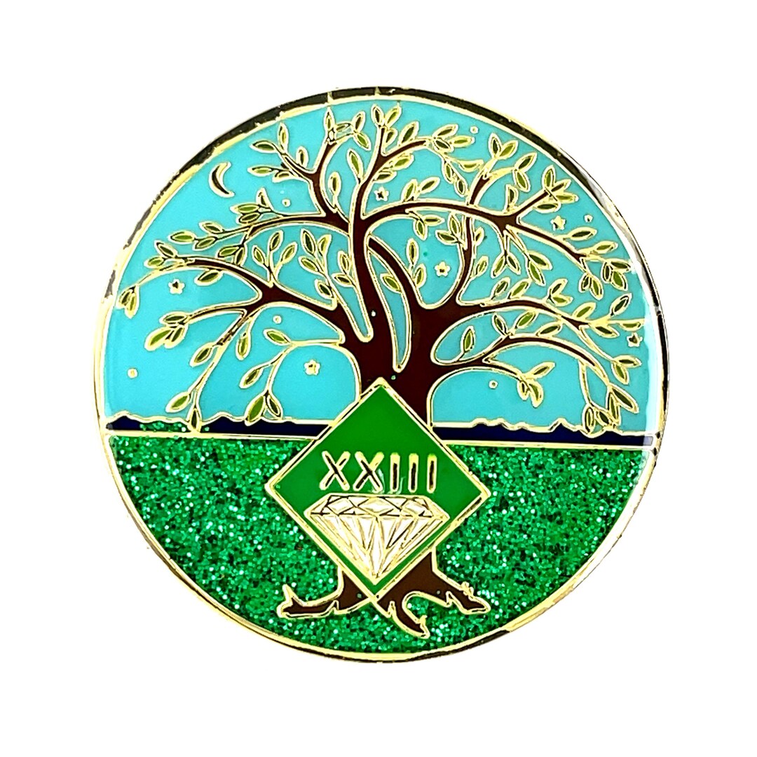 23 Year Tree of Life Specialty Tri-plated NA Recovery Medallion ...