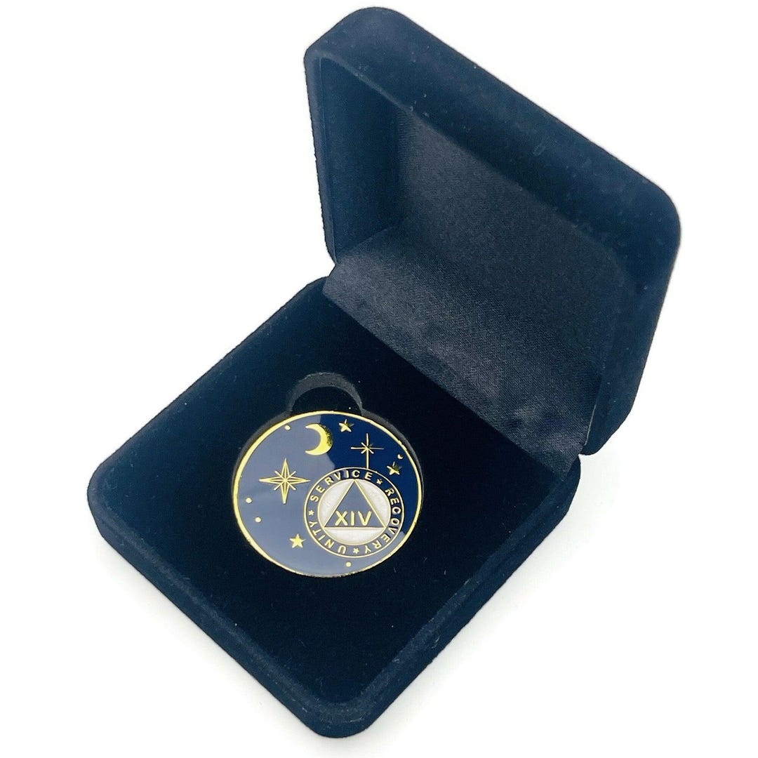 14 Year Rocketed to 4th Dimension Specialty AA Recovery Medallion - Tri ...