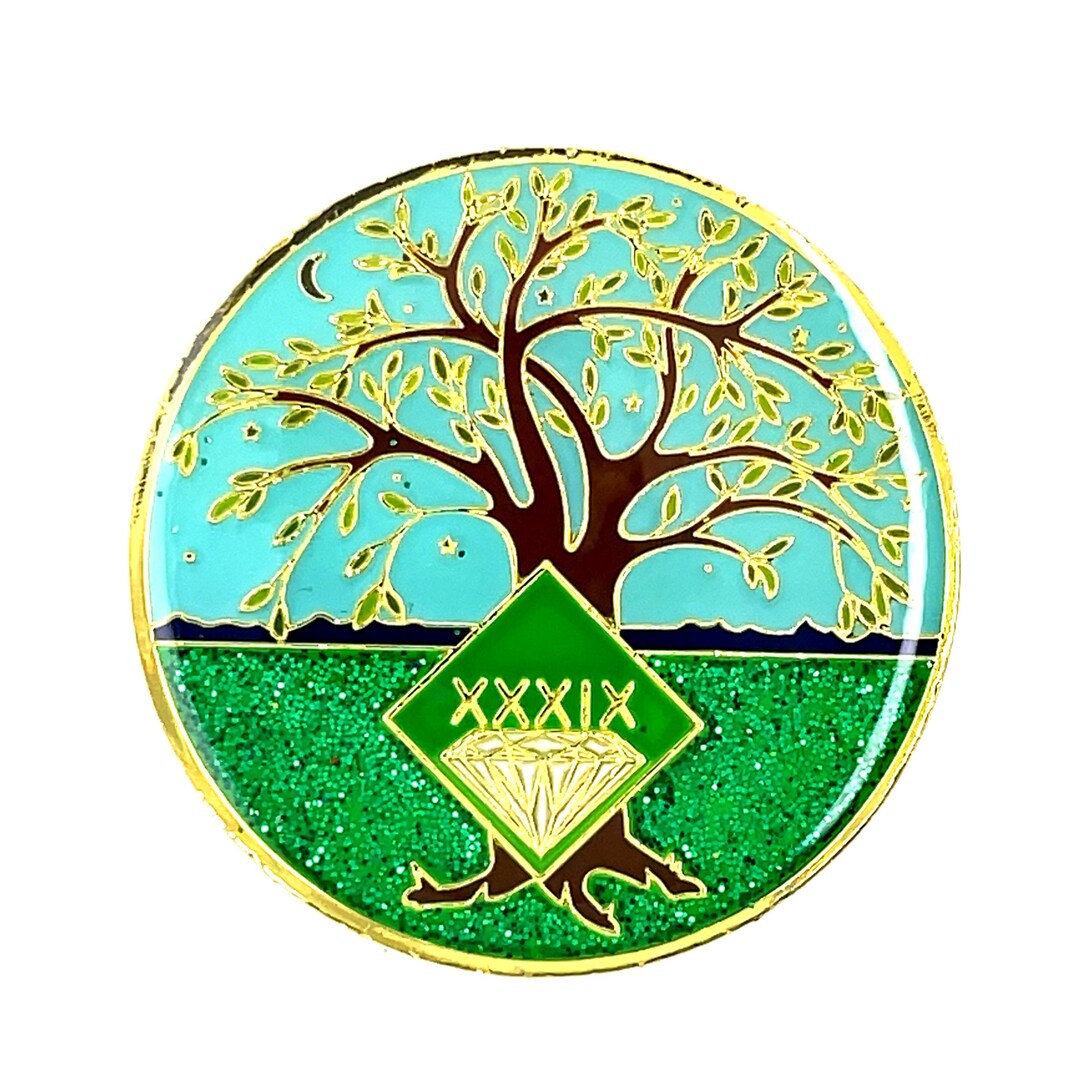 39 Year Tree of Life Specialty Tri-plated NA Recovery Medallion ...