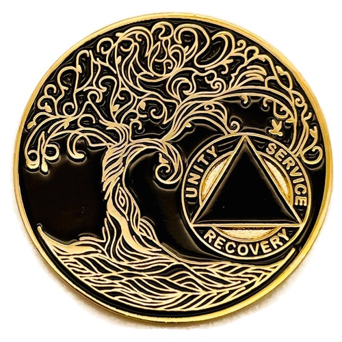 AA Tree of Life Medallion Coin Chip Token Alcoholics - Etsy