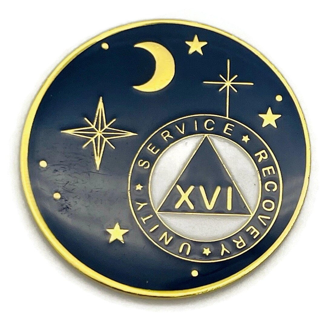 16 Year Rocketed to 4th Dimension Specialty AA Recovery Medallion - Tri ...