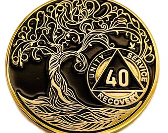 40 Year Aa Medallion - Etsy