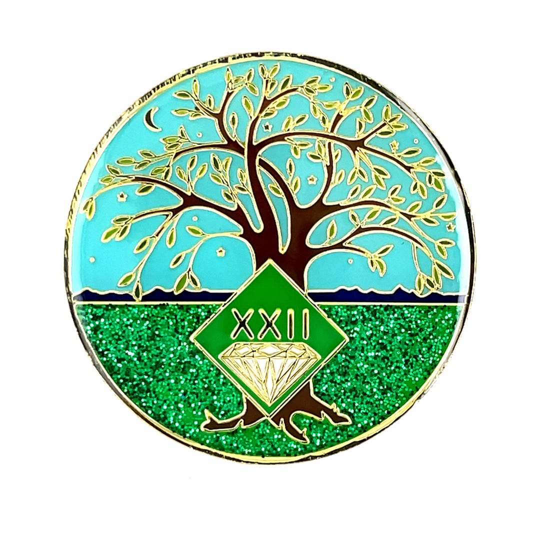 22 Year Tree of Life Specialty Tri-plated NA Recovery Medallion ...