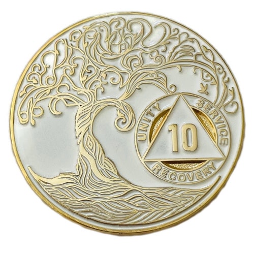 AA Tree of Life Medallion Coin Chip Token Alcoholics - Etsy