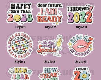2023 Happy New Years Stickers - Etsy