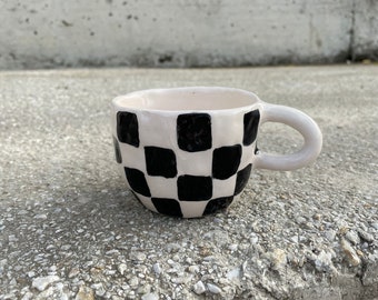 Checkered Mugs | Etsy