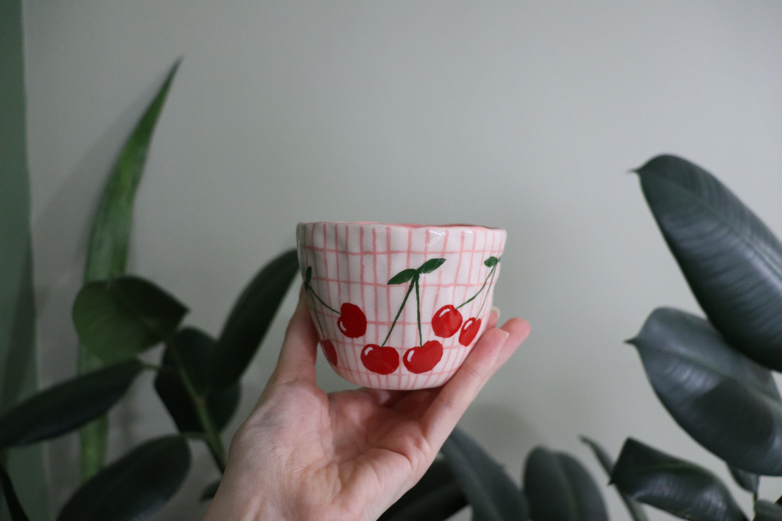 Ceramic Cherry Mug Handmade Ceramic Cherry Mug With Handle - Etsy