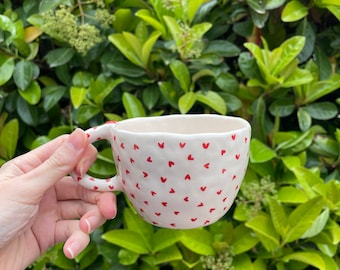 Handmade Heart Shaped Custom Wheel Thrown Ceramic Pottery Stoneware Mug ...