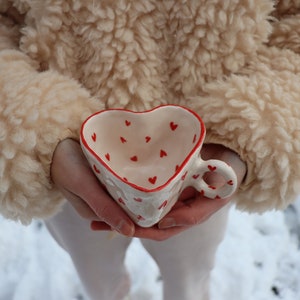 Ceramic Heart Mug Handmade Ceramic Love Mug - Etsy