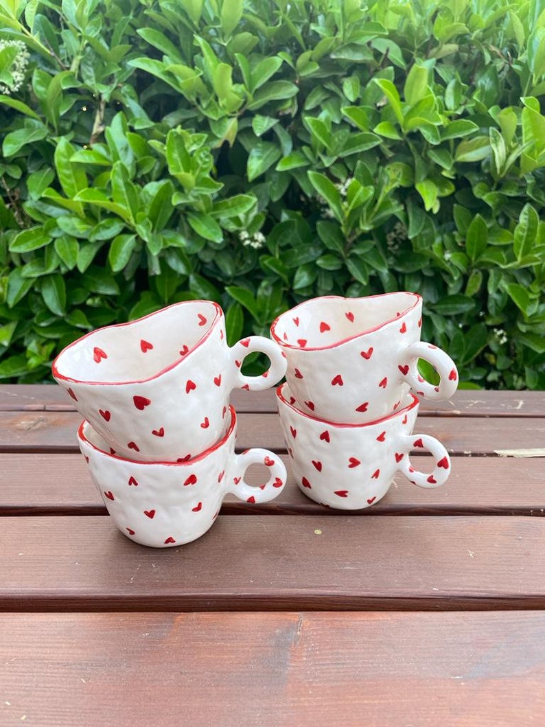Ceramic Heart Mug Handmade Ceramic Love Mug - Etsy