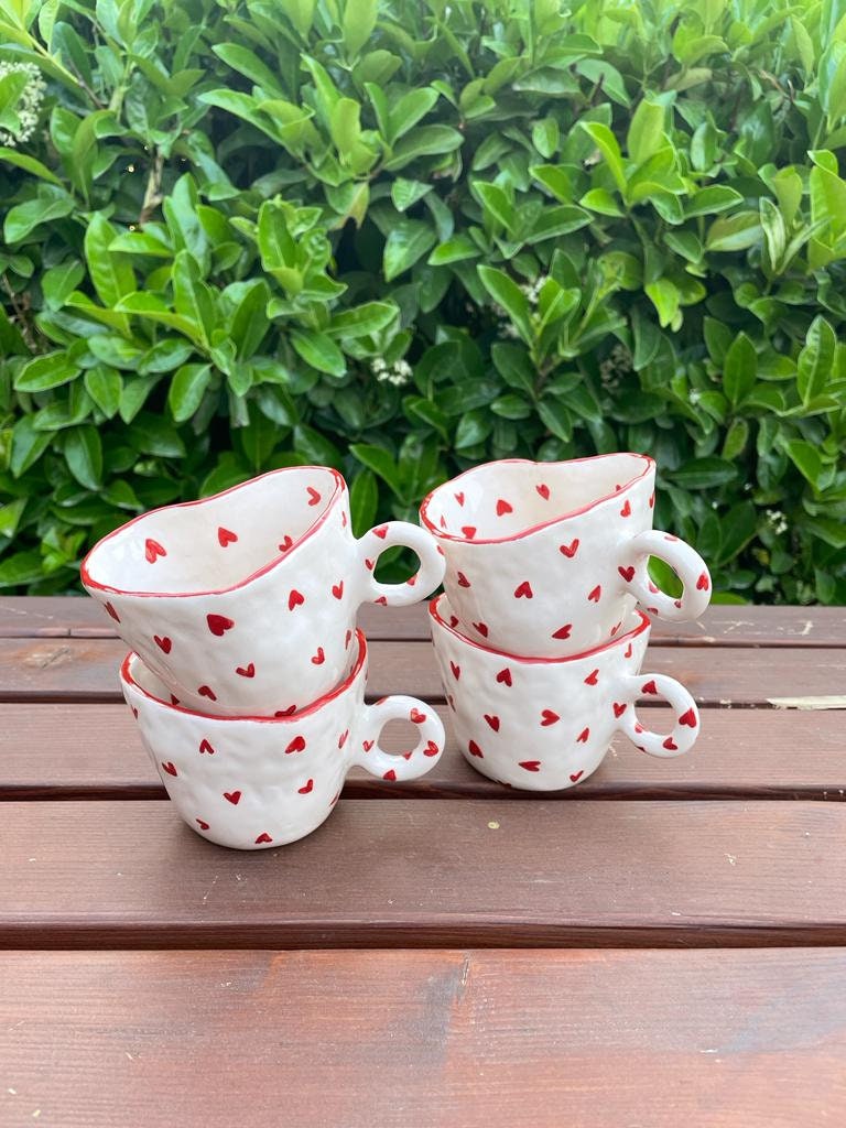 Ceramic Heart Mug Handmade Ceramic Love Mug - Etsy