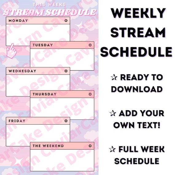 Cute Schedule Template