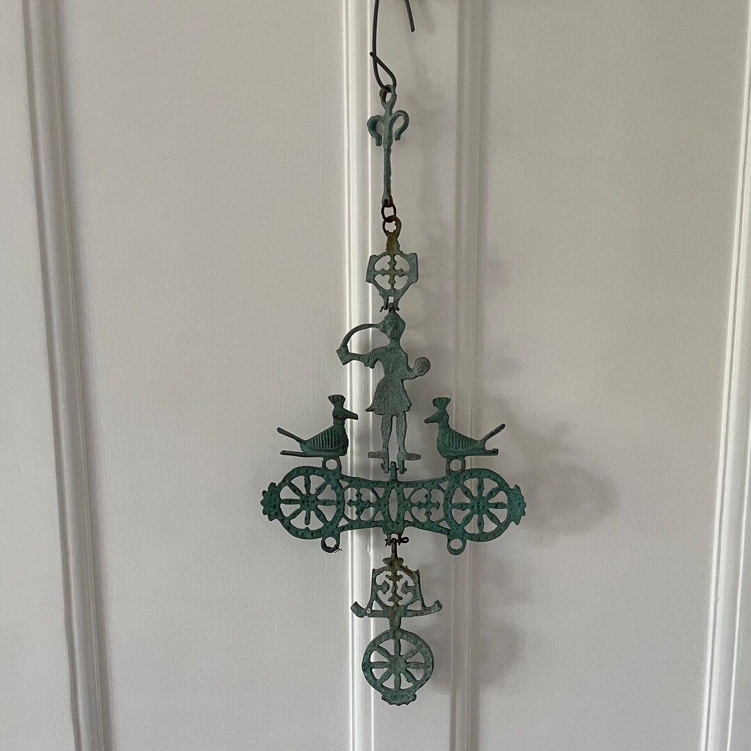 Handmade French Garden Ornament Wall Hanging Wind Charm Decor Metal ...