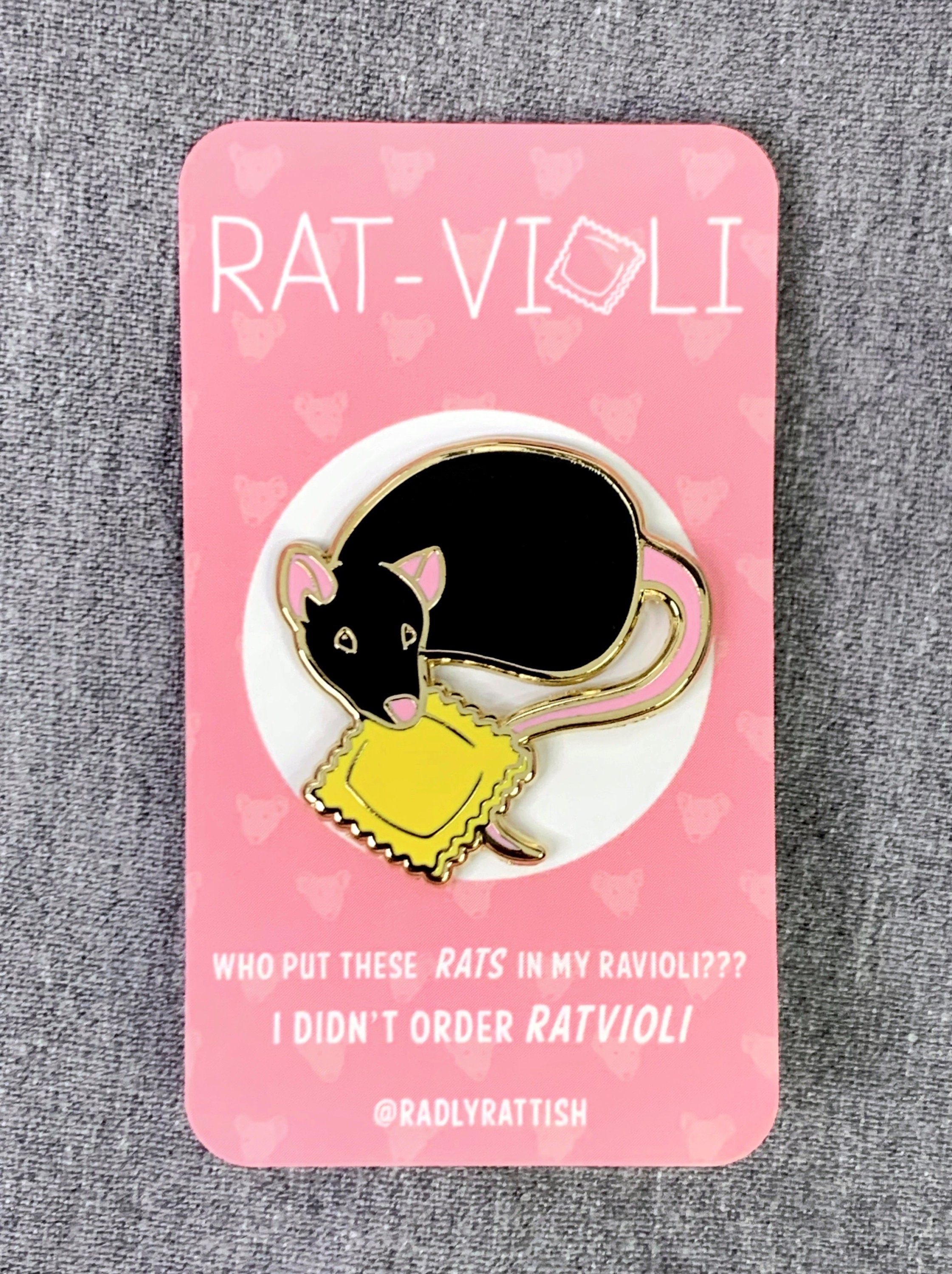 Ravioli Rat ratvioli Enamel Pin | Etsy