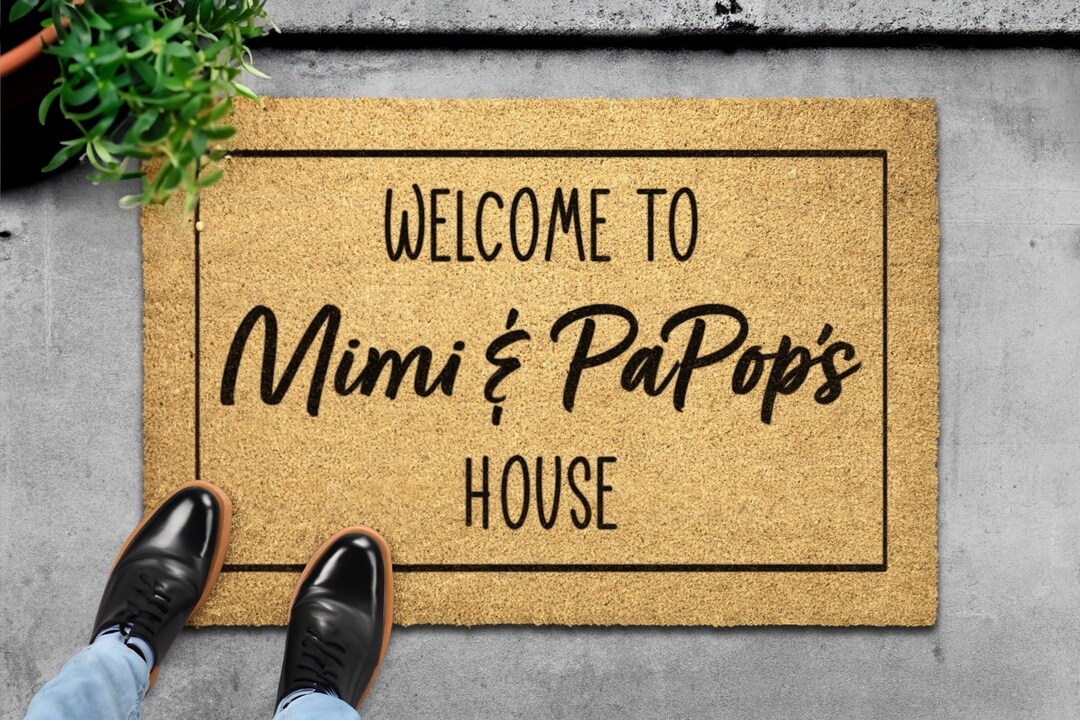 Welcome to Mimi and Papop's House Doormat | Personalized Gift ...