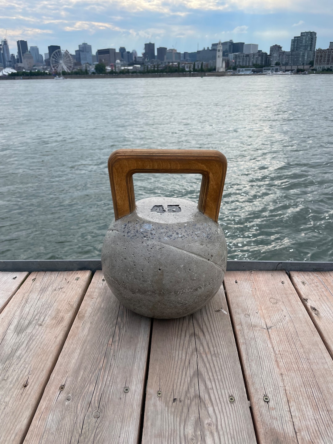 Concrete Kettlebell With Wood Handle - Etsy UK