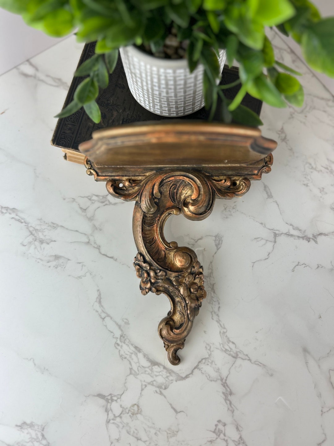 Vintage Syroco Wood Floating Shelf Sconce Hollywood Regency Style ...