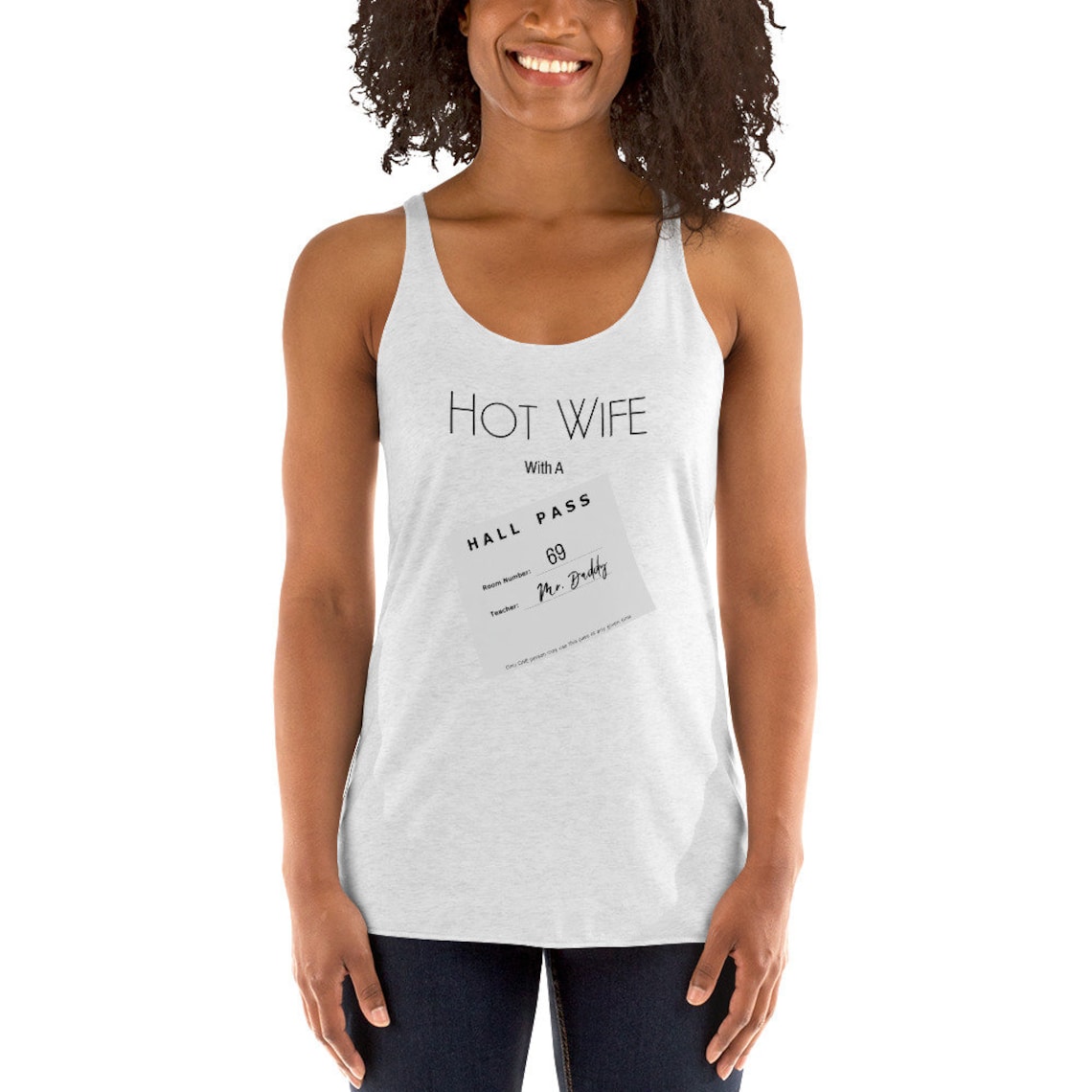 Hot Wife With A Hall Pass Tank Mfm Hotwife Swingers Fetish Sexy Funny