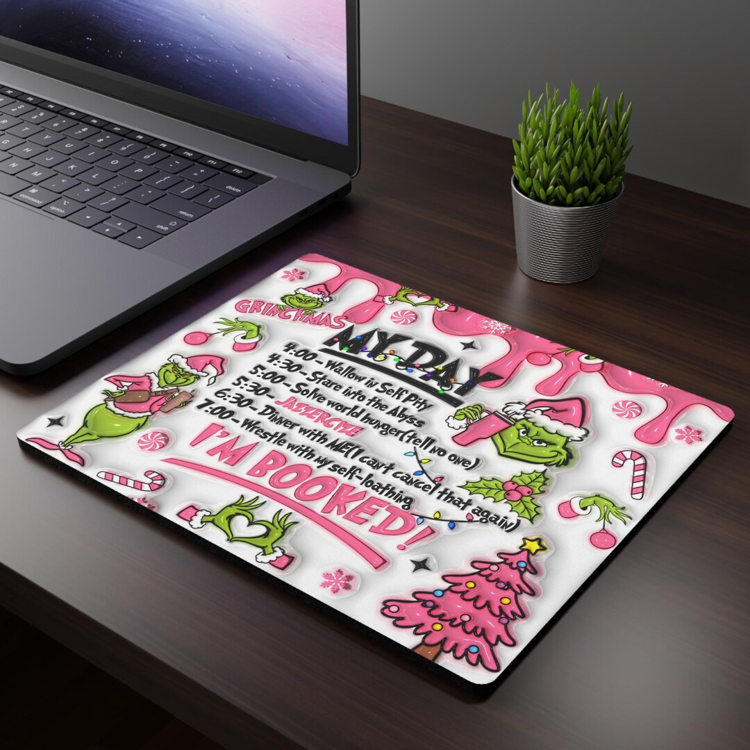 3D Grinch Mouse Pad, Booked. Christmas Gift. Holiday Decoration. - Etsy