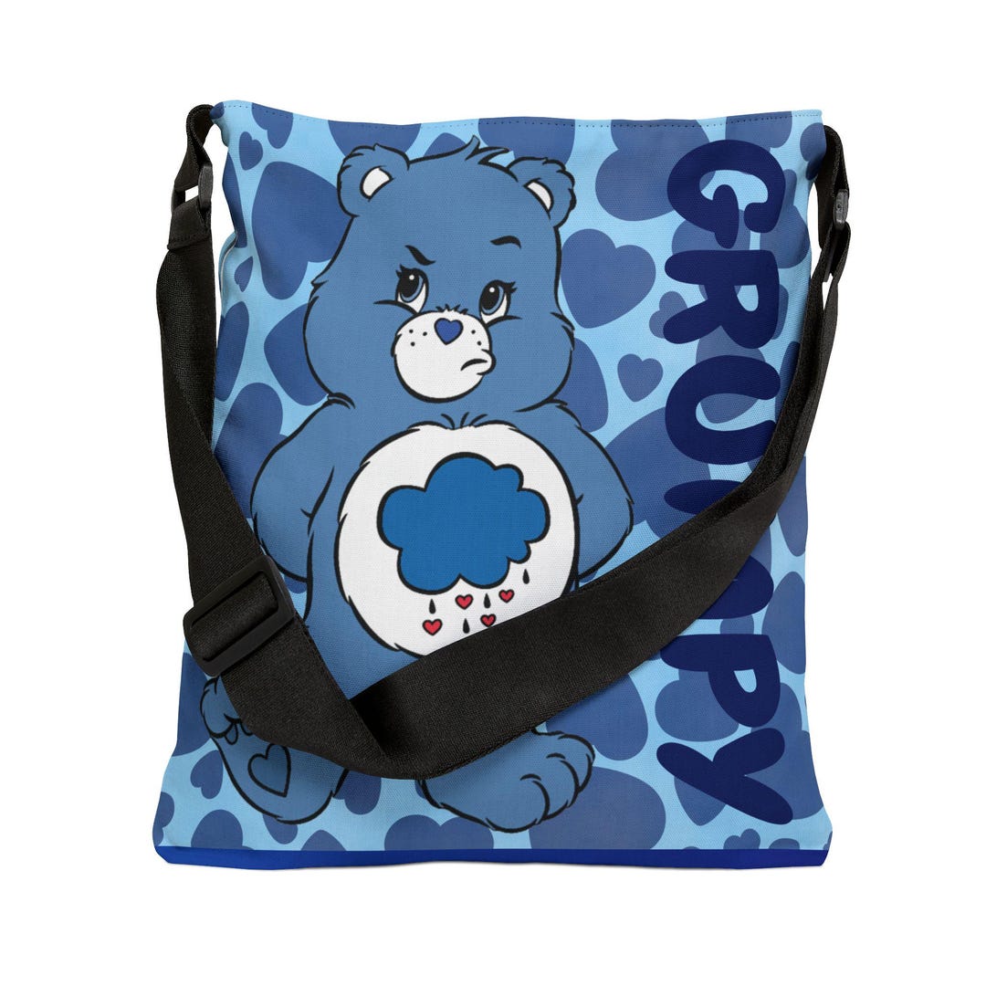 Grumpy Bear Adjustable Tote Bag Care Bears Inspired, Over the Shoulder ...