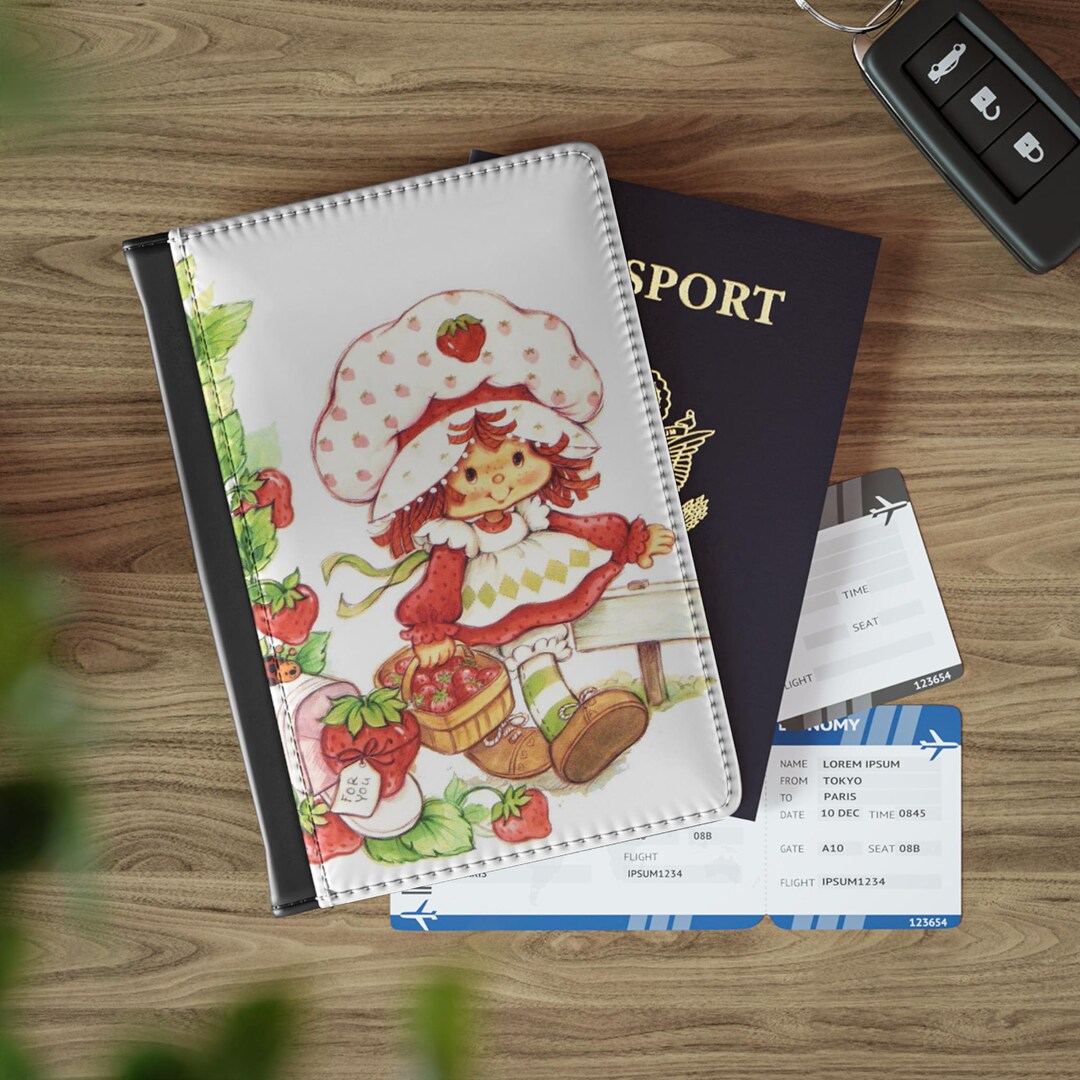 Passport Cover Strawberry Shortcake Nostalgia Gift Idea, Travel Holder ...