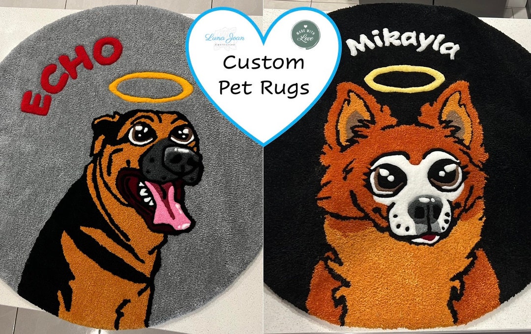Custom Tufted Pet Rug, Memorial Rug, Dog, Cat, Tufted Rug, Custom ...