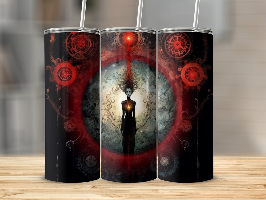 Dark Sorceress Gothic Witch Magical Goddess Abstract Goth Tumbler ...