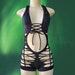 Neon Green Slit Weave Woven Bodysuit Design Exotic Dancewear Stripper Pole Dancing Outfit Rave ...