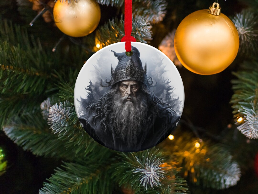 Gothic Santa Old Man Viking King Witchy Dark Art Ceramic Christmas ...