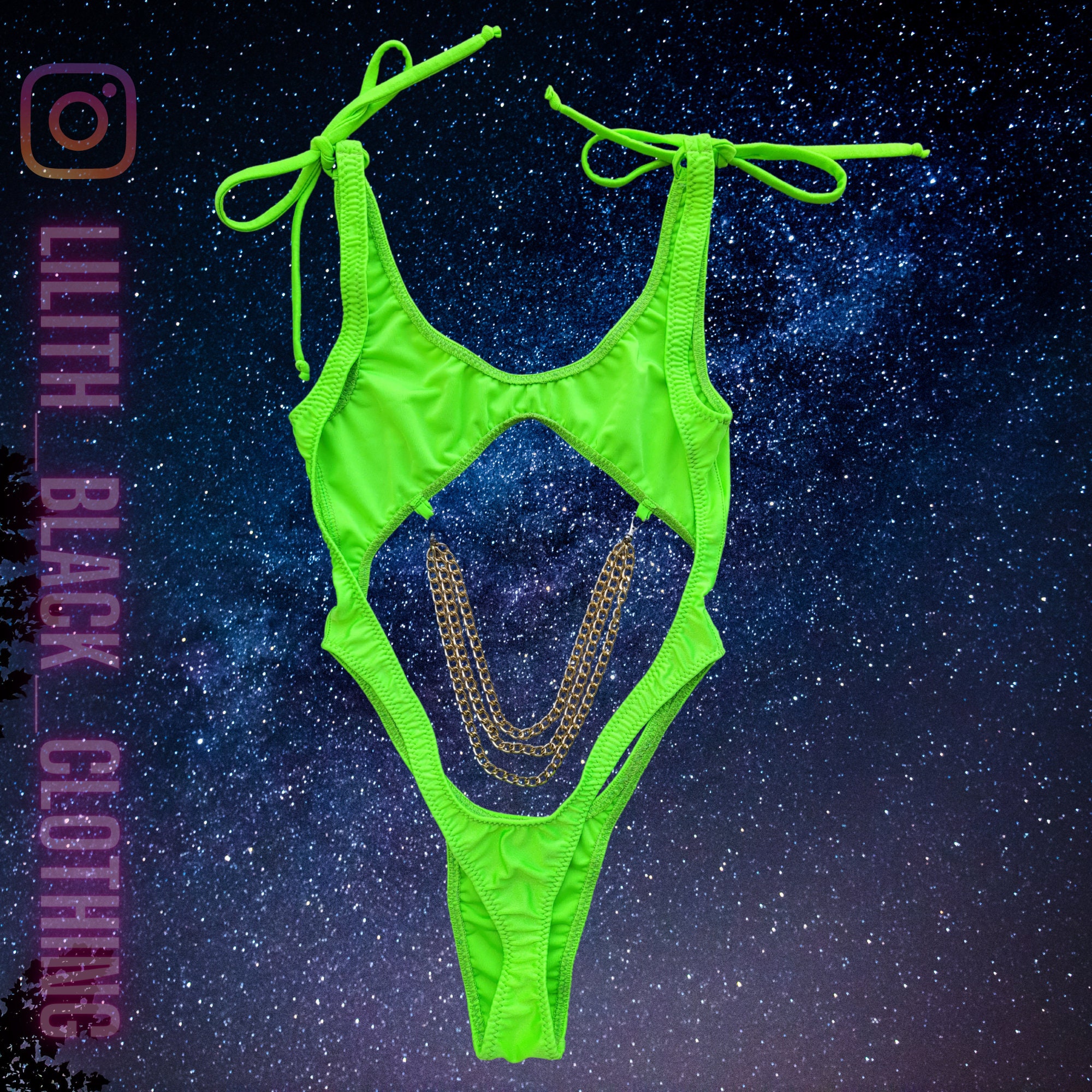 Neon Green Skimpy Thong Monokini Stripper Exotic Dancewear - Etsy