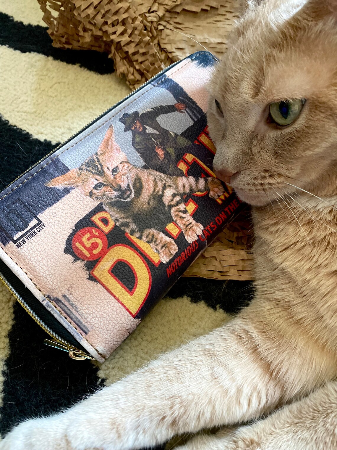 Wallet CRIME CATS They Just Want to Play, Card and Cash Zipper Wallet ...