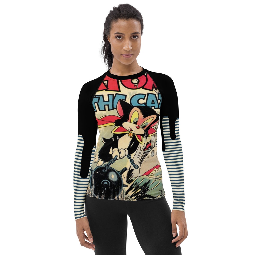 Atom the Cat Women's Rash Guard: Vintage Comic Superhero Shirt - Etsy