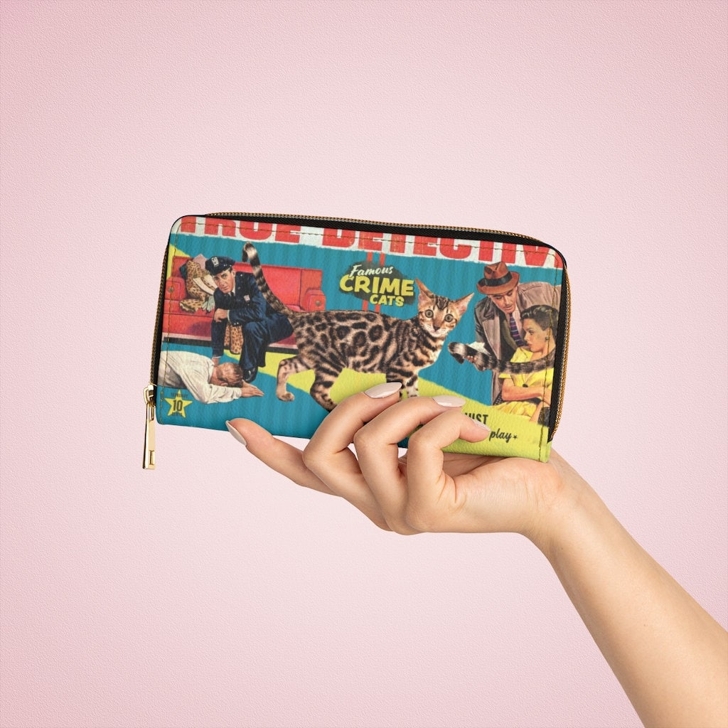 Wallet CRIME CATS Cat O' Nine Tails, Card and Cash Zipper Wallet for ...